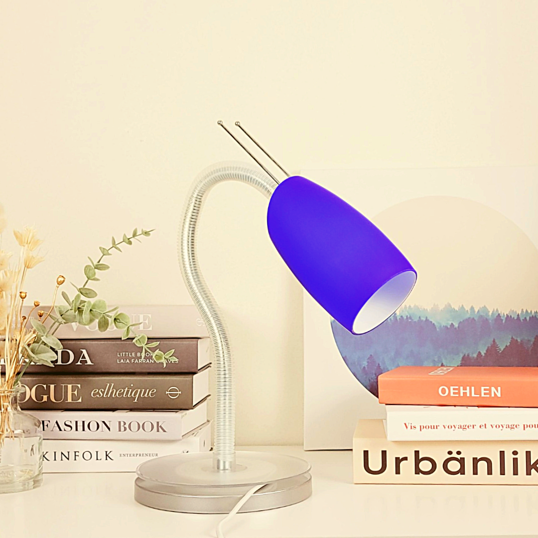 Legend Incandescent Desk Lamp Elle-Blue Glass – SHOPSINJOY
